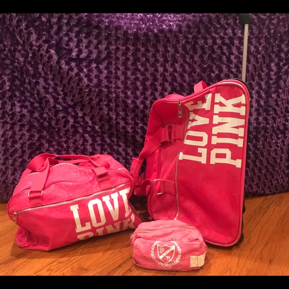 Victoria's Secret | Bags | 3 Piece Vs Luggage Set | Poshmark